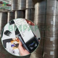 China 80GSM 90GSM Top Coated Direct Thermal Paper Cash Register Rolls 490MM for sale