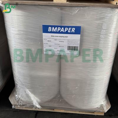 China 25g White Straw Wrapping Paper Slitting Rolls 26.5mm 27mm Width 6000m Length for sale