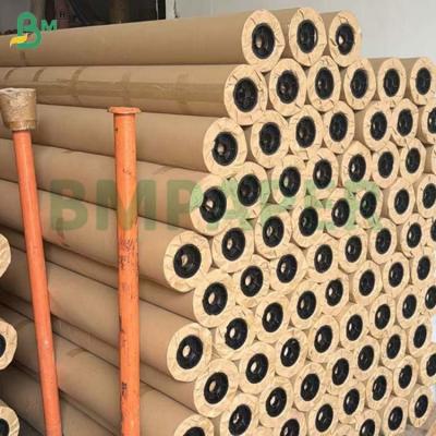 China 80g 70g Perforated Brown Kraft Paper 72inch 90inch X 100m Rolls for sale