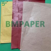 China 40gsm Ribbed Kraft Paper 26inches By 31inches Wrapping Kraft Golden Yellow Machine Glazed One Side for sale