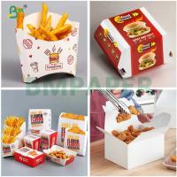 China Kit 6 Anti Grease Food Grade Cardboard 275g 300g for French Fries Packaging for sale