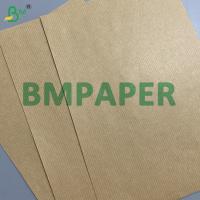 China 80gsm Brown Kraft Ribbed Paper Roll Package 55cm Width, Medium Quality for sale