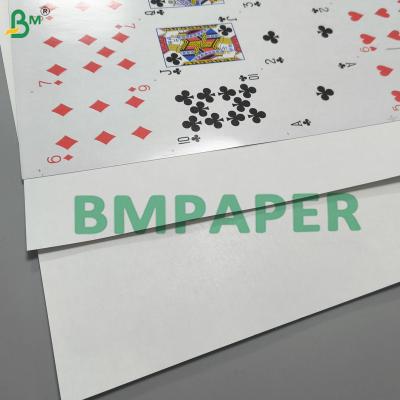 China 310gsm Linen Embossed Blue Core Playing Card Stock No See Through for High - End Poker Cards for sale