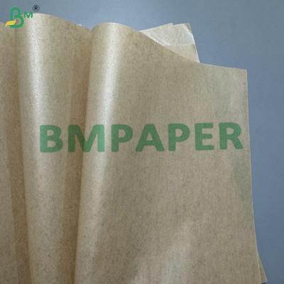 China Oil Resistant 45gsm + 6g 8g 10g PE Brown Kraft Paper Roll for Cutlery Wrapping for sale