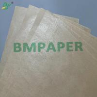China Oil Resistant 45gsm + 6g 8g 10g PE Brown Kraft Paper Roll for Cutlery Wrapping for sale