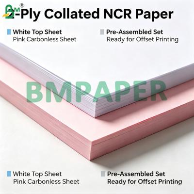 China Pre-Collated Carbonless Paper Sheets 2-Ply 3-Ply NCR Copy Paper A4 Invoice Receipt Forms for sale