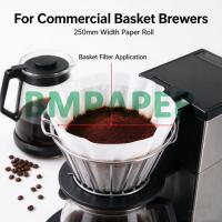 China 50gsm 54gsm White Coffee Filter Paper Roll Commercial Basket Brewers for sale