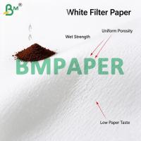 China 50gsm 54gsm White Coffee Filter Paper Roll Commercial Basket Brewers for sale