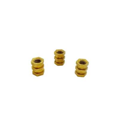 China Custom Fittings Anodizing Precision Cnc Machining Parts Hexagon Brass Automotive Inserts Nuts for sale