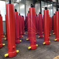 China Double Acting Telescopic Dump Truck Cylinders Carbon Steel Material for sale