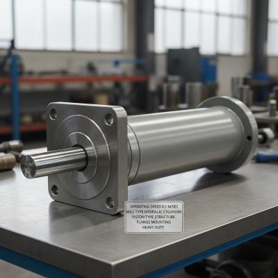 China Operating speed 0.1 M per second Mill Type Hydraulic Cylinder featuring Piston Type Structure and Flange Mounting type suitable for heavy duty for sale