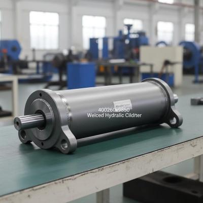 China 400260x9850 Welded Hydraulic Cylinder Straight Trip Working Method Bore Diameter 50mm 500mm Suitable for Heavy Equipment for sale