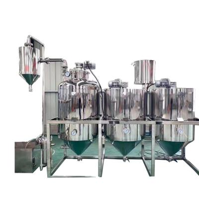China 200kg/Time Vegetable Edible Oil Refinery Machine Three Tank Integrated Flow Operation for sale