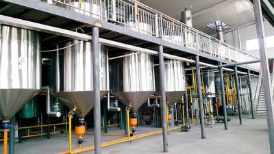 China Three-level Refining Stainless steel 9TPD cotton seed oil refinery for sale