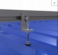 China Snow Load 1.4kn/m2 L Foot Solar Roof Mounting System Racking for Multi Size Metal Roof for sale