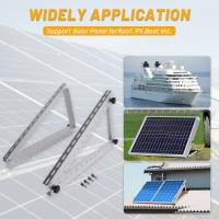 China Solar Panel Mount PV Aluminum Mount Adjustable Solar Triangle Panel Pole Bracket for sale