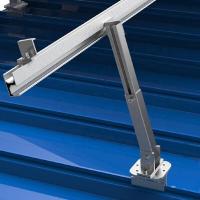 China Adjustable Angle Solar Panel Mount Bracket for Wall and Flat Roof Snow Load 1.5KN/m2 for sale