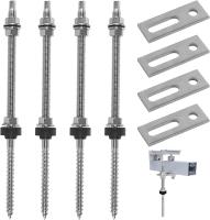 China Snow Load 1.4KN/m2 M10*200 Solar Ground Screws with Aluminum Stainless Steel 304 for sale