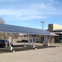 China Waterproof PV Solar Carport for Flat Open Field Anodized Aluminium Solar Roof Carport for sale