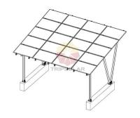 China 1.4KN/m2 Snow Load and 60m/s Wind Load Aluminum Structure for Solar Carport Mounting for sale