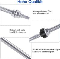 China Long Service Life M10 M12 Stainless Steel 304 Hanger Bolt Solar Mounting Tin Roof Dowel for sale