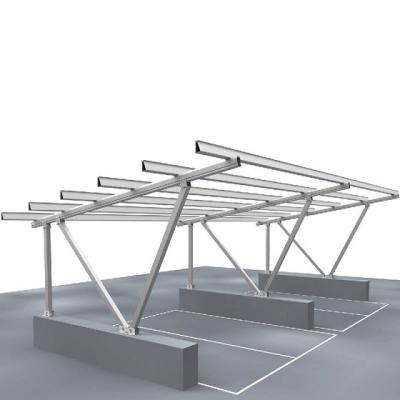 China Pv System Structure Aluminum Solar Panel Carport Support with Natural Silver Finish for sale