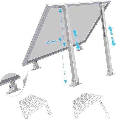 China 25YRS Service Life Anodized Solar System Brackets for Adjustable Front and Rear Legs for sale