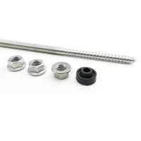 China Natural Silver Double Threaded Hanger Bolts for Secure and Durable Solar Panel Mounting for sale