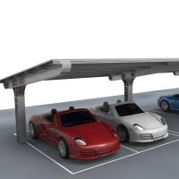 China Waterproof Steel Structure Carport Solar Mounting System for PV Panels and Parking Shed for sale
