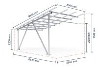 China Aluminum Solar Carport Mounting Kit for Wind Load 60m/s Solar Canopy Connector System for sale