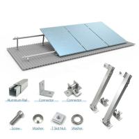 China Silver or Black Aluminium Mounting Brackets for Solar Panel Pole Mounting Structures for sale
