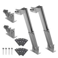 China Silver or Black Aluminium Mounting Brackets for Solar Panel Pole Mounting Structures for sale
