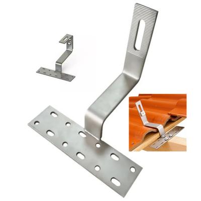 China ISO9001/CE Certified Solar Tile Roof Hook for Easy Installation Natural Silver Finish for sale