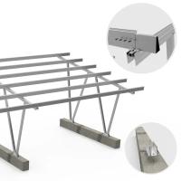 China Adjustable Tilt Angle 0-60 Degrees Anodized Solar Carport for Photovoltaic Panels for sale