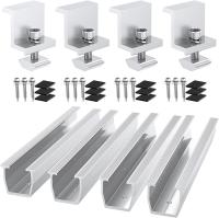 China Natural Silver Solar Mini Rail Mounting Connector Rail Splice Solar Racking System for sale