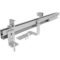 China Natural Silver Solar Mini Rail Mounting Connector Rail Splice Solar Racking System for sale