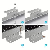 China Metal/Tin Roof Solar Panel Mounting 4pcs Black Z Brackets for Panel Installation for sale