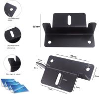 China Metal/Tin Roof Solar Panel Mounting 4pcs Black Z Brackets for Panel Installation for sale