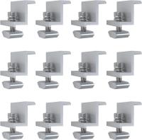 China Aluminum Solar Mounting Mid Clamp with 1.5KN/m2 Snow Load and Andoized Treatment for sale