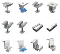 China Aluminum Solar Mounting Mid Clamp with 1.5KN/m2 Snow Load and Andoized Treatment for sale