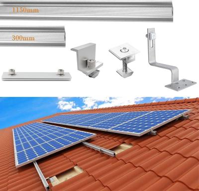 China Metal Roof Solar Panel Mount Bracket Natural Aluminum Roof Hook for Wind Load 60m/s for sale