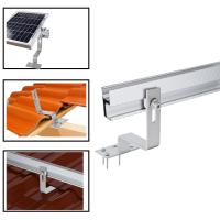 China Metal Roof Solar Panel Mount Bracket Natural Aluminum Roof Hook for Wind Load 60m/s for sale