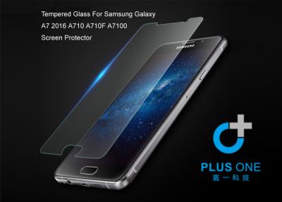 China Smudge Resistant Tactile Samsung A7 2016 Screen Protector Shield 9H AGC Glass for sale