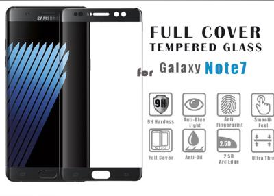 China 0.33mm 9H 3D Curved Screen Protector , Tempered Glass Samsung Note 7 Screen Cover for sale