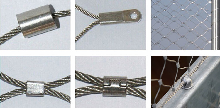 Tec-Sieve Stainless Steel Wire Rope Diamond Ferruled Mesh with Frame