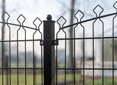 China double horizontal wire welded arched doubled wire mesh fence for sale