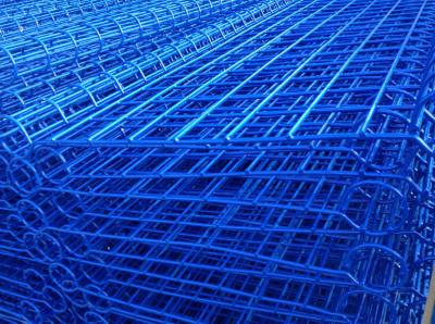 China galvanized ornamental double loop wire fence powder coated Blue To Russia for sale