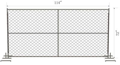 China 6ft x 12ft ,8ft x 12ft, 4ft x 12ft temporary chain link fence mesh 2