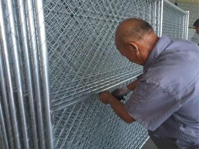 China chain link temporary construction fence panels 6FT X 10F Mesh 2 3/8 