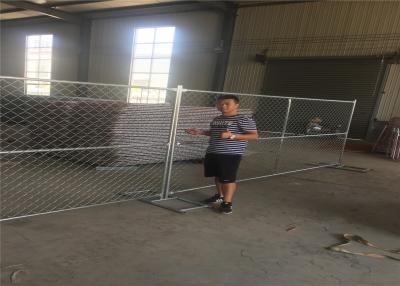 China 8ft x 12ft temporary chain link fence 12ga wire diameter chain mesh spacing 50mmx50mm hot dipped galvanized free stand for sale